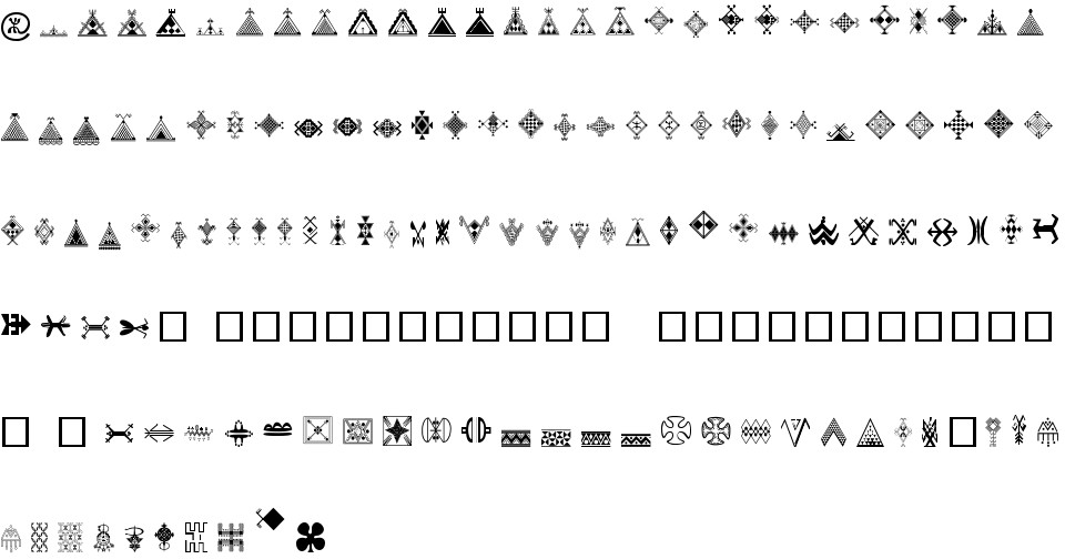 Amazigh Motifs free Font in ttf format for free download 100.75KB