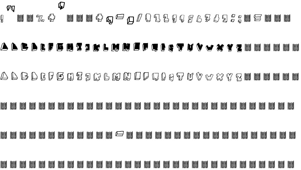 Balok-Balok Tak Sempurna free Font in ttf format for free download 17.57KB