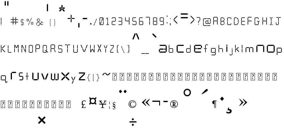 Calculator free Font in ttf format for free download 10.15KB