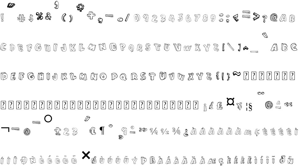 Cartoon Blocks free Font in ttf format for free download 172.00KB