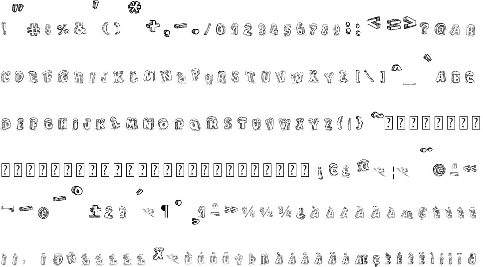 Cartoon Blocks Christmas free Font in ttf format for free download 287.68KB