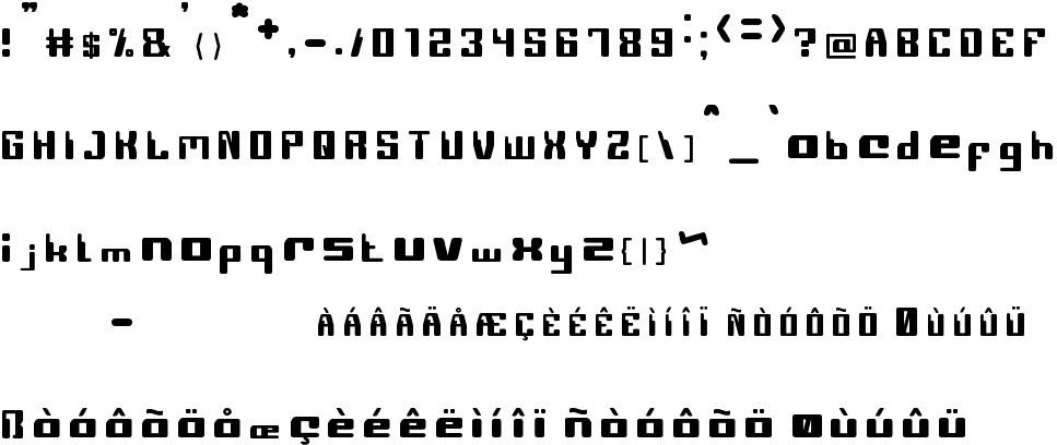 Computer Robot free Font in ttf format for free download 16.59KB