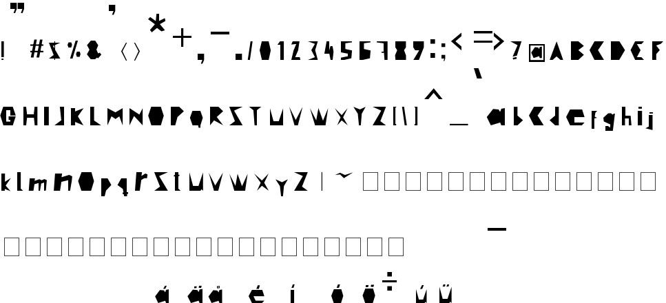 Cutout free Font in ttf format for free download 9.46KB