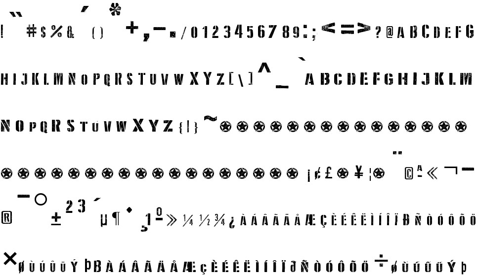 D Day Stencil free Font in ttf format for free download 276.68KB
