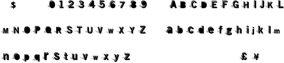 Double Shadow free Font in ttf format for free download 43.42KB