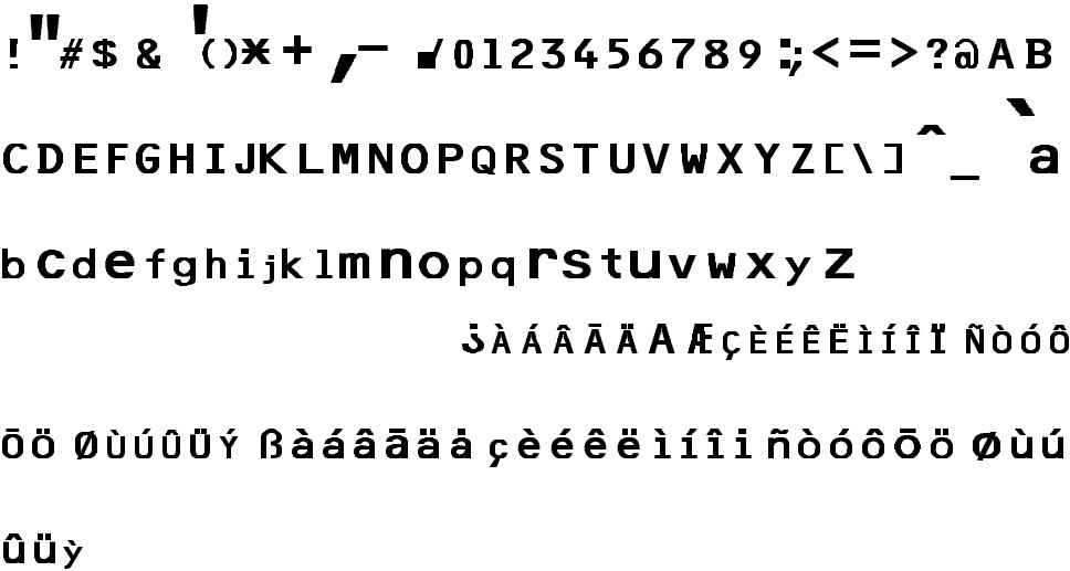 F25 Bank Printer free Font in ttf format for free download 165.18KB