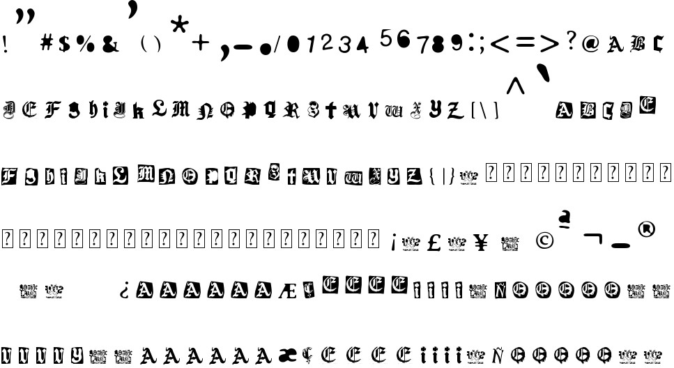 Gothic Punk free Font in ttf format for free download 109.01KB