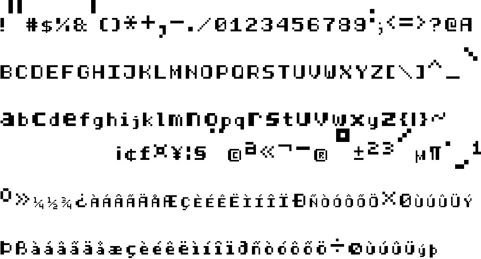 Half Bold Pixel-7 free Font in ttf format for free download 11.94KB