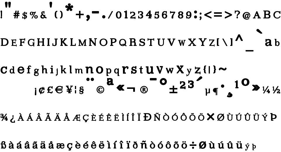 Imprimerie free Font in ttf format for free download 78.05KB