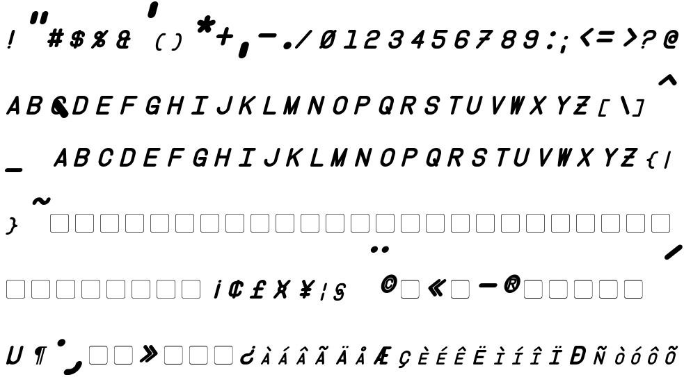 Instruction free Font in ttf format for free download 44.22KB