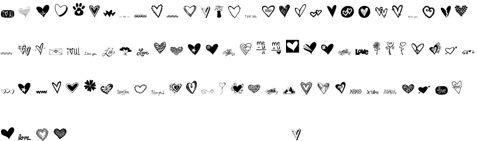 KG Heart Doodles free Font in ttf format for free download 99.34KB