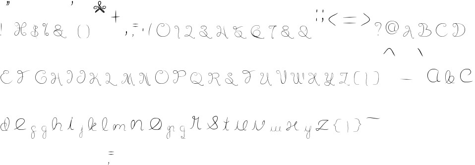 Listening free Font in ttf format for free download 22.31KB