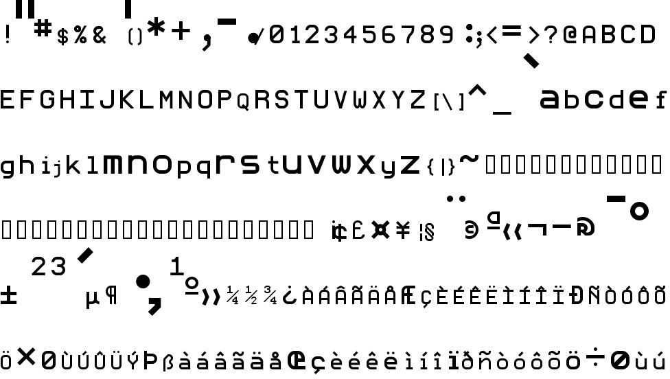 Mono MMM 5 free Font in ttf format for free download 17.46KB