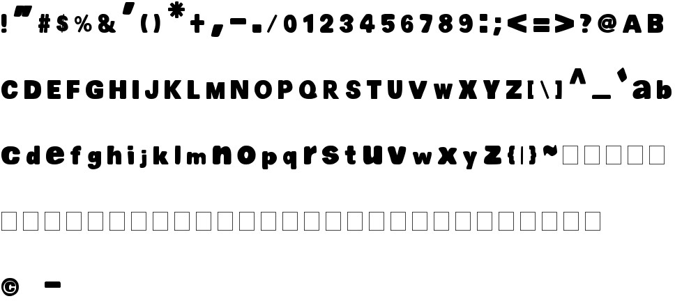 MTF Chubb free Font in ttf format for free download 86.69KB
