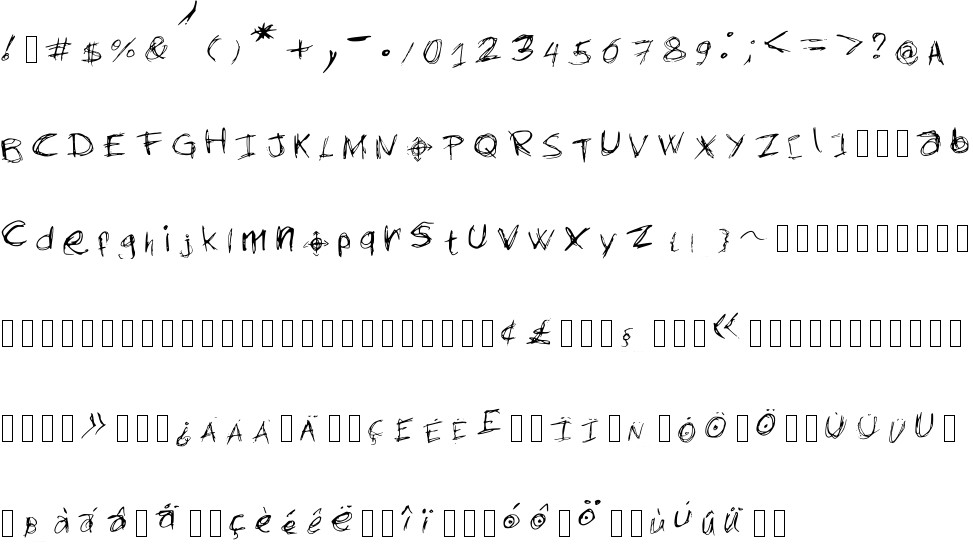 New Slender Mans Writing free Font in ttf format for free download 43.79KB