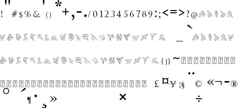 No Name free Font in ttf format for free download 64.04KB