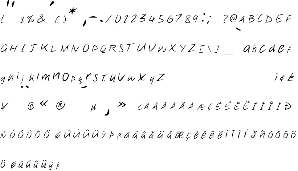 Note this! free Font in ttf format for free download 25.13KB