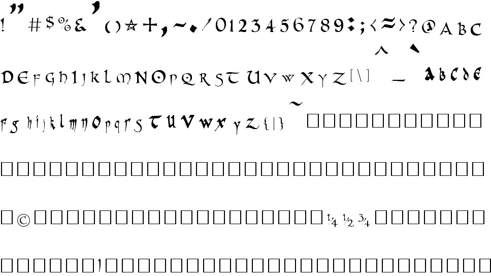 PR Celtic Narrow free Font in ttf format for free download 27.22KB