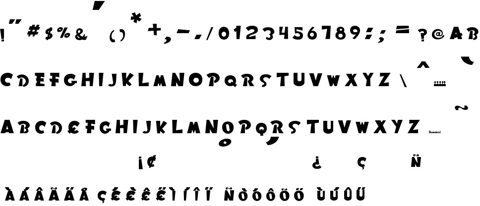 Rom free Font in ttf format for free download 16.35KB
