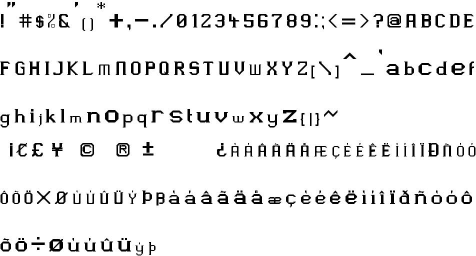 SL PiXL free Font in ttf format for free download 18.46KB