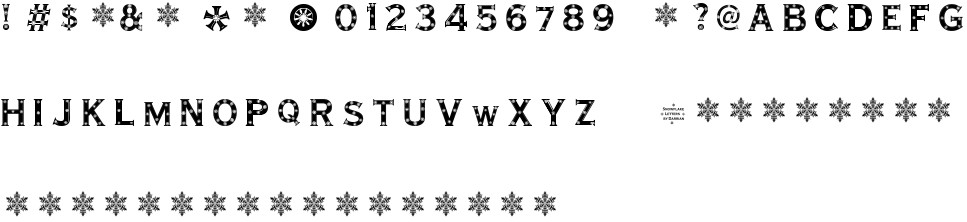 Snowflake Letters free Font in ttf format for free download 139.26KB
