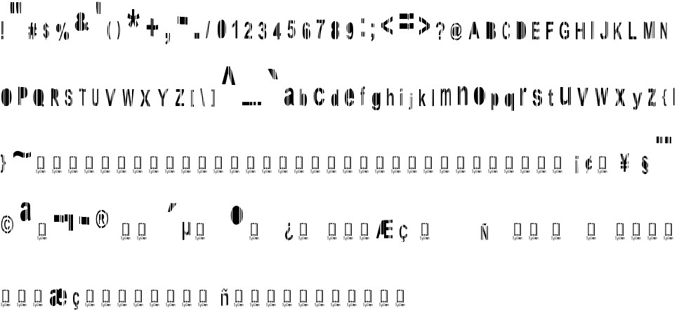 System free Font in ttf format for free download 22.03KB