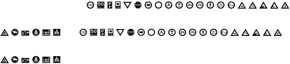 Traffic Sign Font