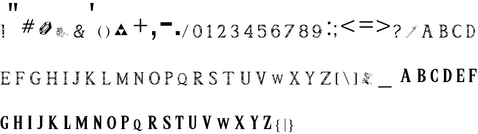 Triforce free Font in ttf format for free download 26.77KB
