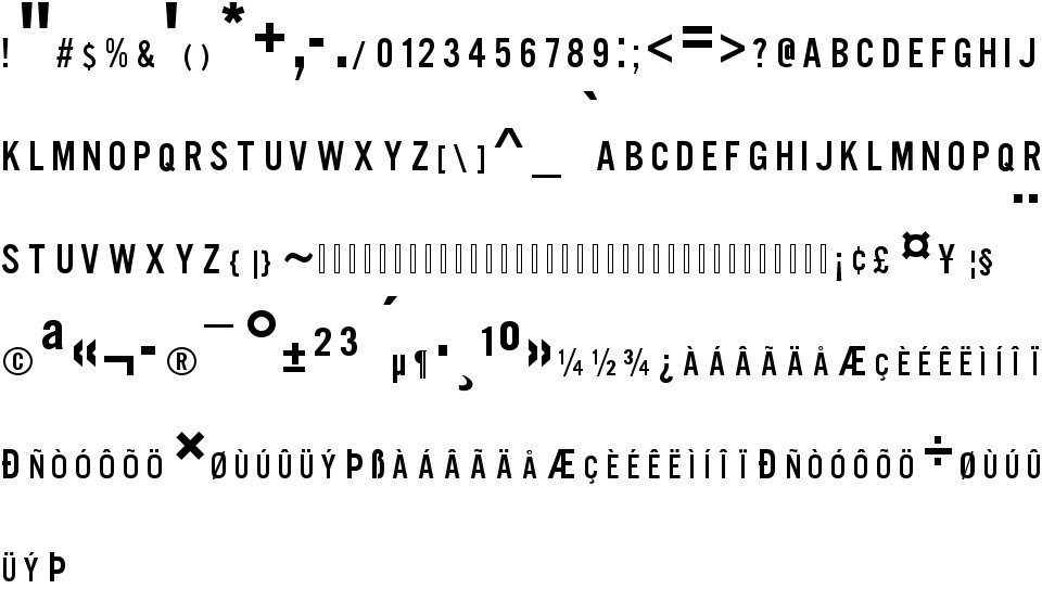 U.S. 101 free Font in ttf format for free download 24.55KB