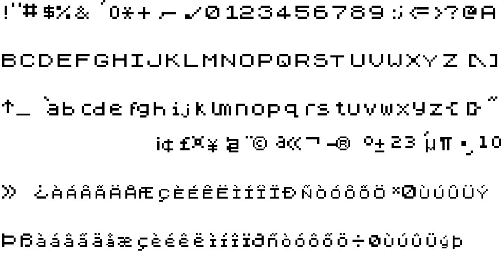 ZX Spectrum-7 free Font in ttf format for free download 21.62KB