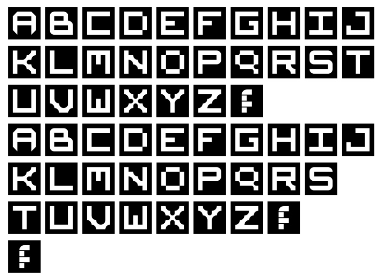 Narrow square font free download