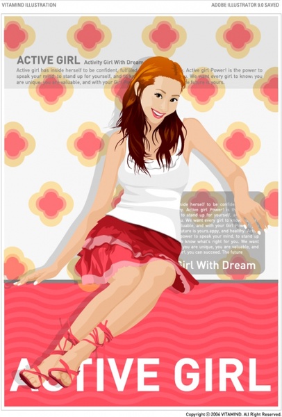 Beautiful girl vector Vectors graphic art designs in editable .ai .eps ...