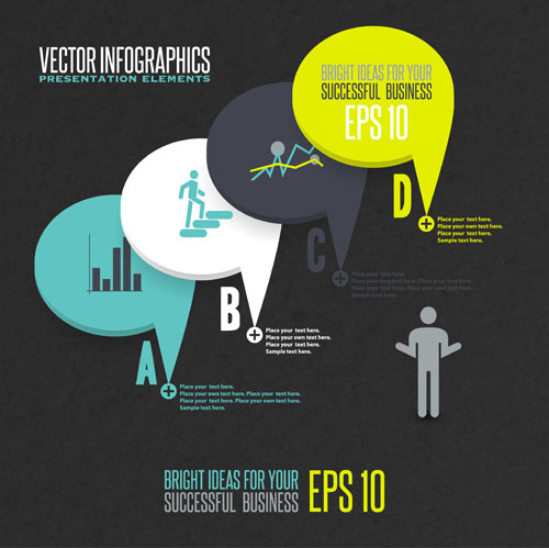 Business infographic creative design4 Vectors graphic art designs in ...