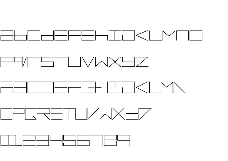 Narrow square font free download