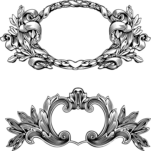 Elements of vintage frames vector set Free vector in Encapsulated ... Elements of vintage frames vector set Free vector in Encapsulated ...