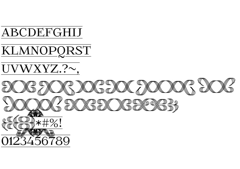 Decorative public domain font free download