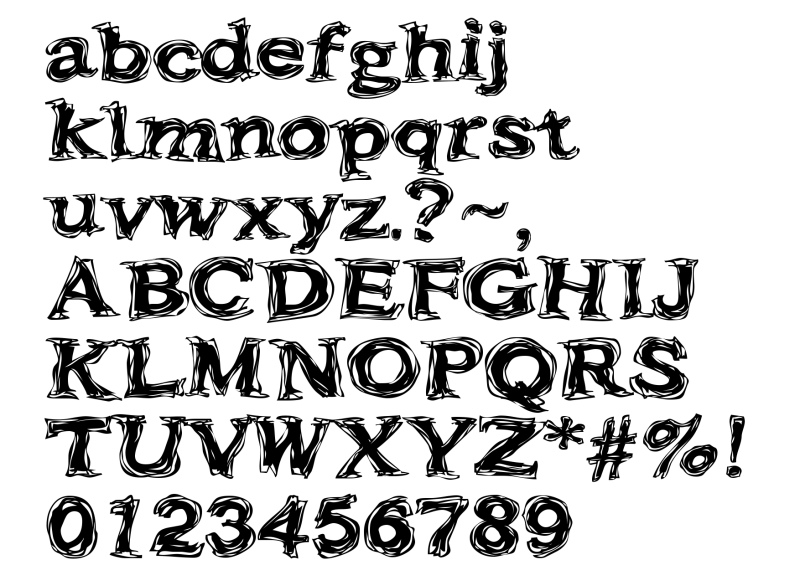 Distortion of the brain and mind font free download