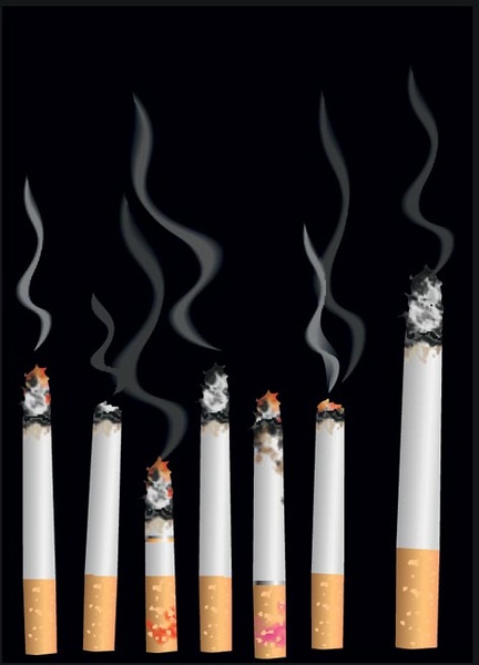 Burning Cigarette Drawing