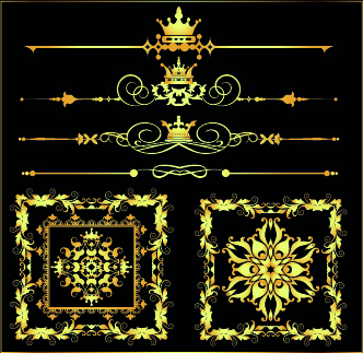 Gold calligraphic decor vector Vectors graphic art designs in editable ...