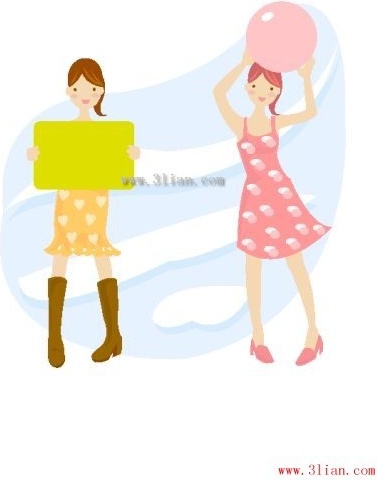 Lovely girl vector Vectors graphic art designs in editable .ai .eps ...