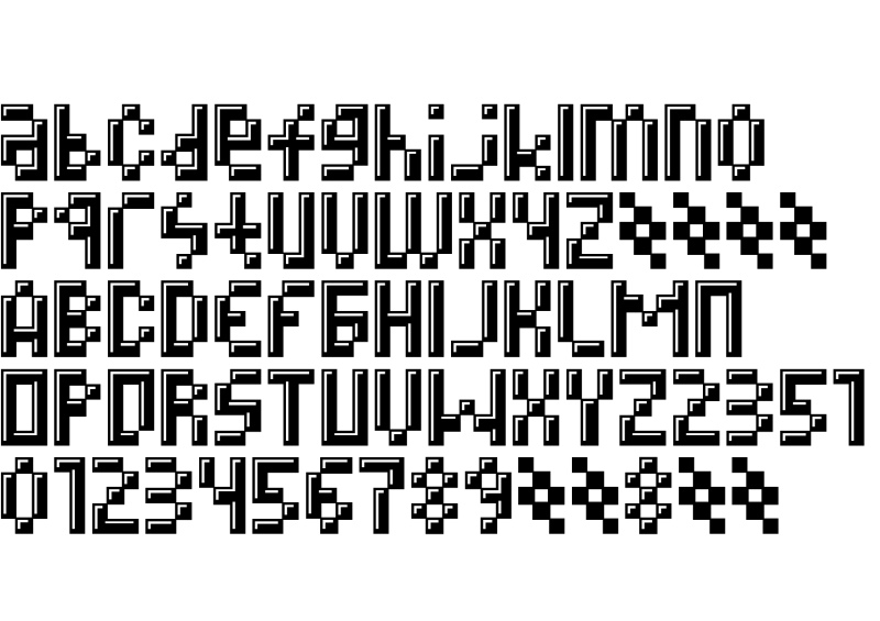 Narrow square font free download