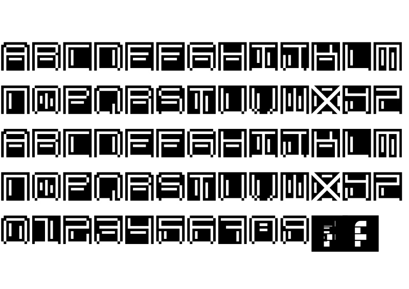 Curved square font free download