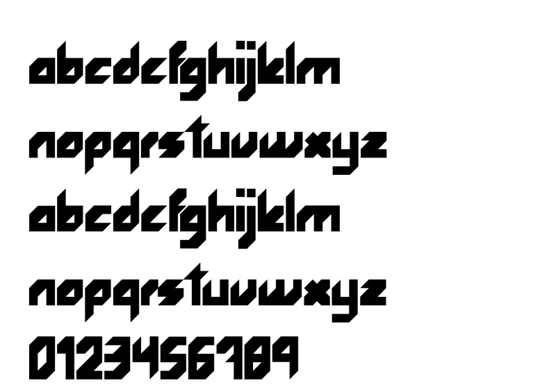 Curved square font free download