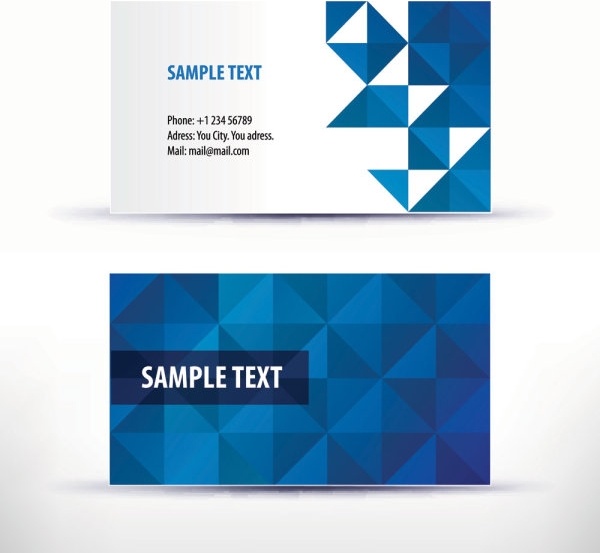 Simple Pattern Business Card Template 04 Vector Vectors Graphic Art 