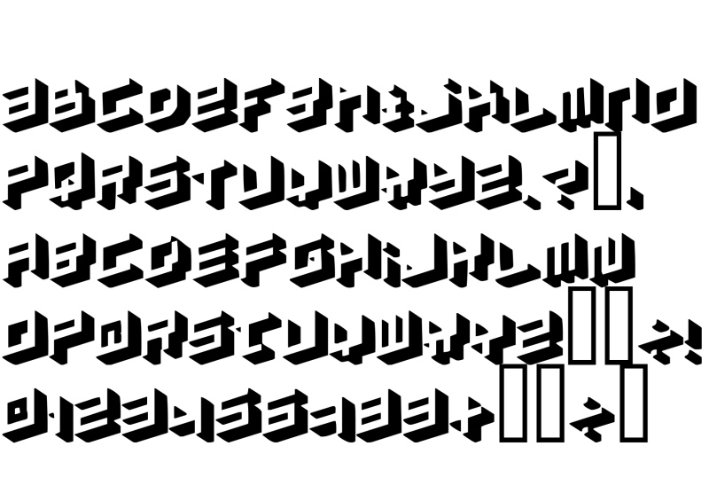 Narrow square font free download
