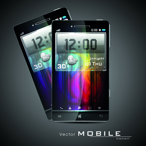 Smartphone design template Vectors graphic art designs in editable .ai ...