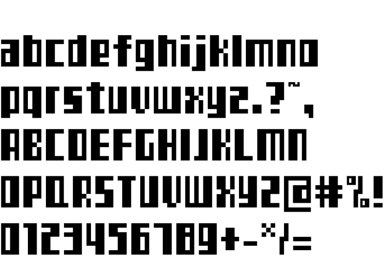 Curved square font free download