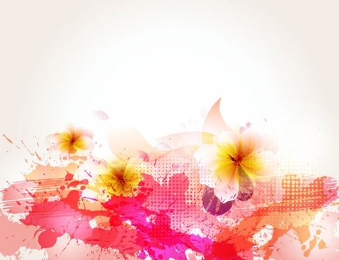 Set of drawing flower vector backgrounds vector Free vector in ...