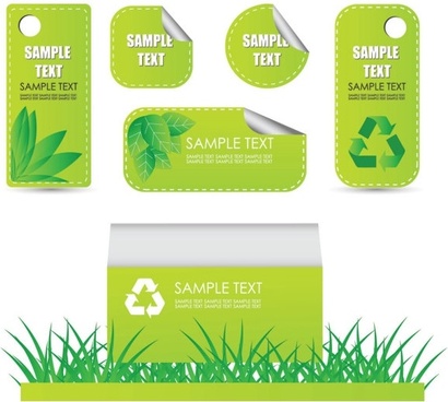 Beautiful green label 04 vector Free vector in Encapsulated PostScript ...