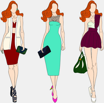 Fashion model vectors Free vector in Encapsulated PostScript eps ( .eps ...